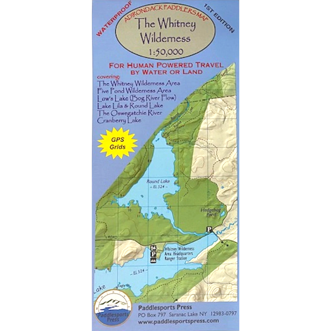 Adirondack Paddler’s Map-The Whitney Wilderness | Blue Line Book ...